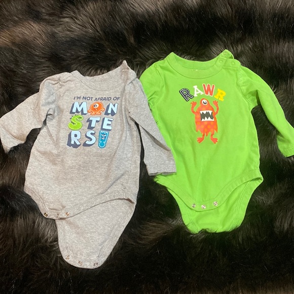 GAP | One Pieces | 2 Gap Monster Long Sleeve Onesie 218 Month | Poshmark